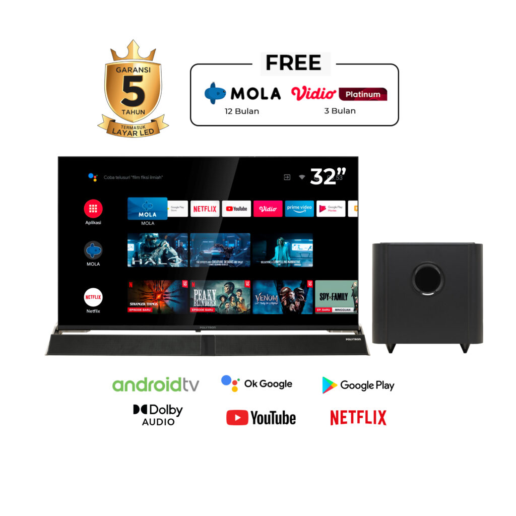 Digital TV 32 Inch POLYTRON PLD 32V1853 | Siaran TV Digital