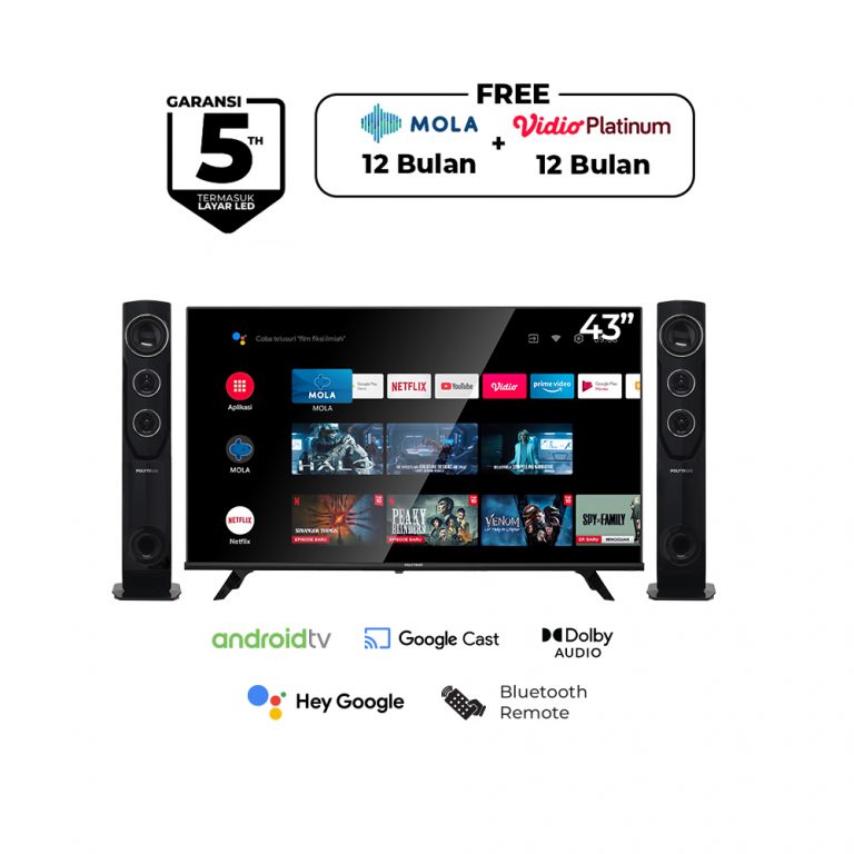 Smart TV Android 43" PLD 43TA5055 | Smart TV Garansi 5 Tahun